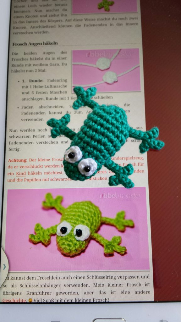 Amigurumi - kleinen Frosch häkeln "Fröschlein" - premium & kostenlose Anleitungen - Ribbelmonster